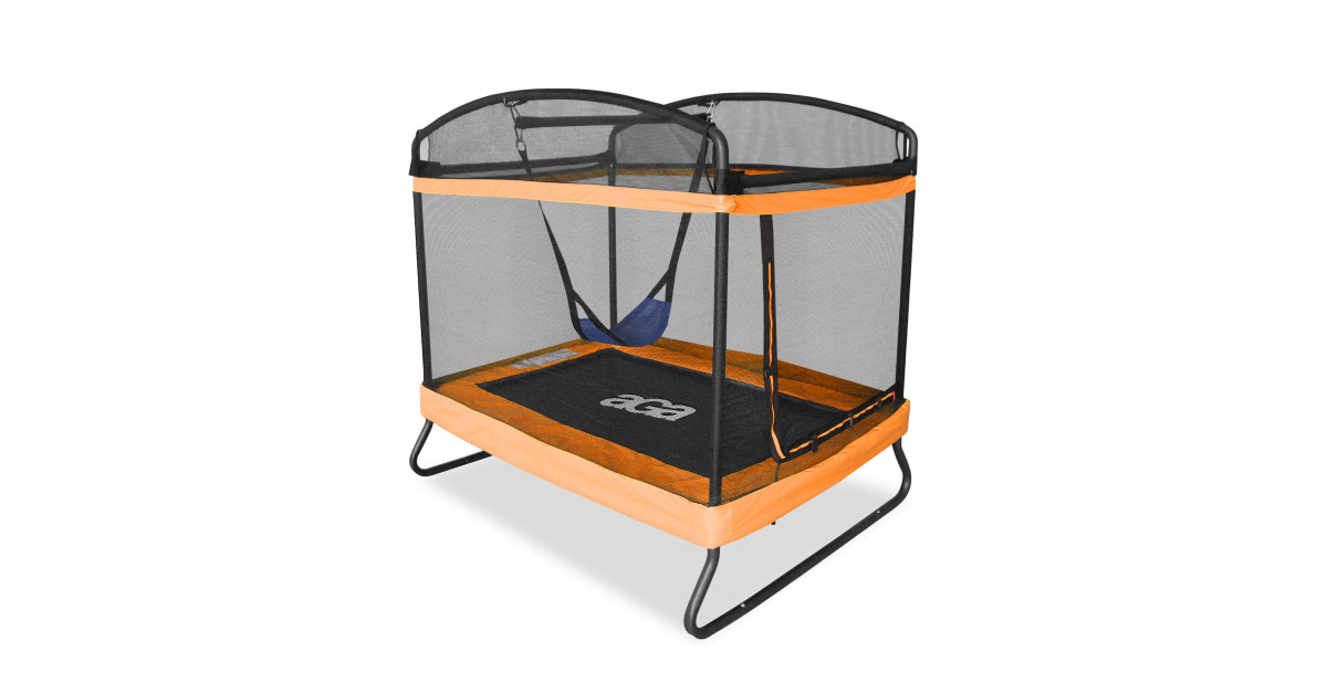 Téglalap alakú trambulin 122 x 183 cm AGA MRRC0406Orange - narancssárga ...