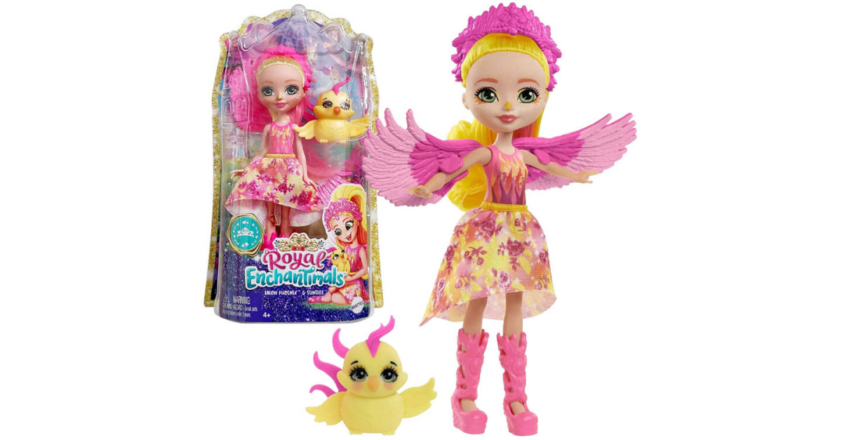 Enchantimals baba Falon Phoenix csirkével Sunrise GYJ04 | Játékbaba ...