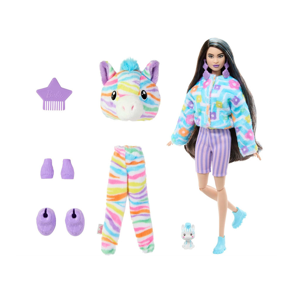 Bábika Barbie Cutie Reveal ZEBRA s príslušenstvom MATTEL | Bábiky ...